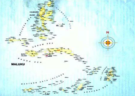 NORTHERN MALUKU, THE INDONESIA TOURISM : MAP